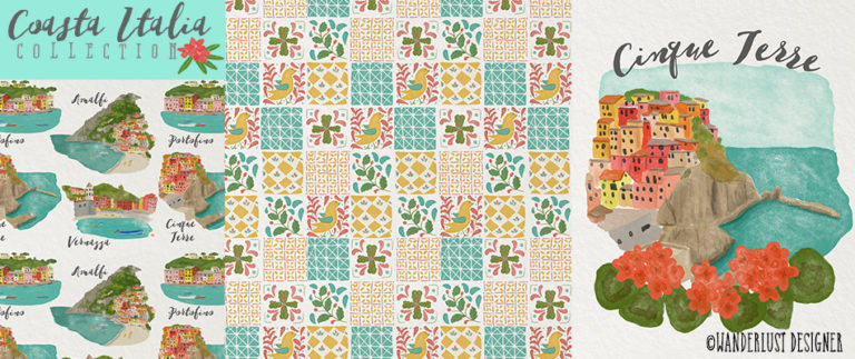 Wanderlust Patterns: Coasta Italia Collection
