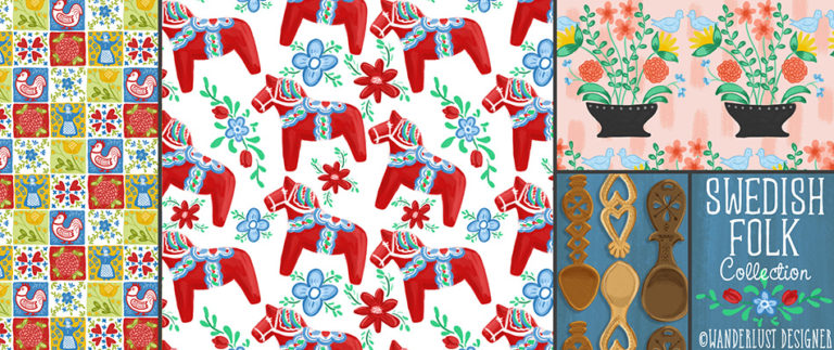 Wanderlust Patterns: Swedish Folk Collection
